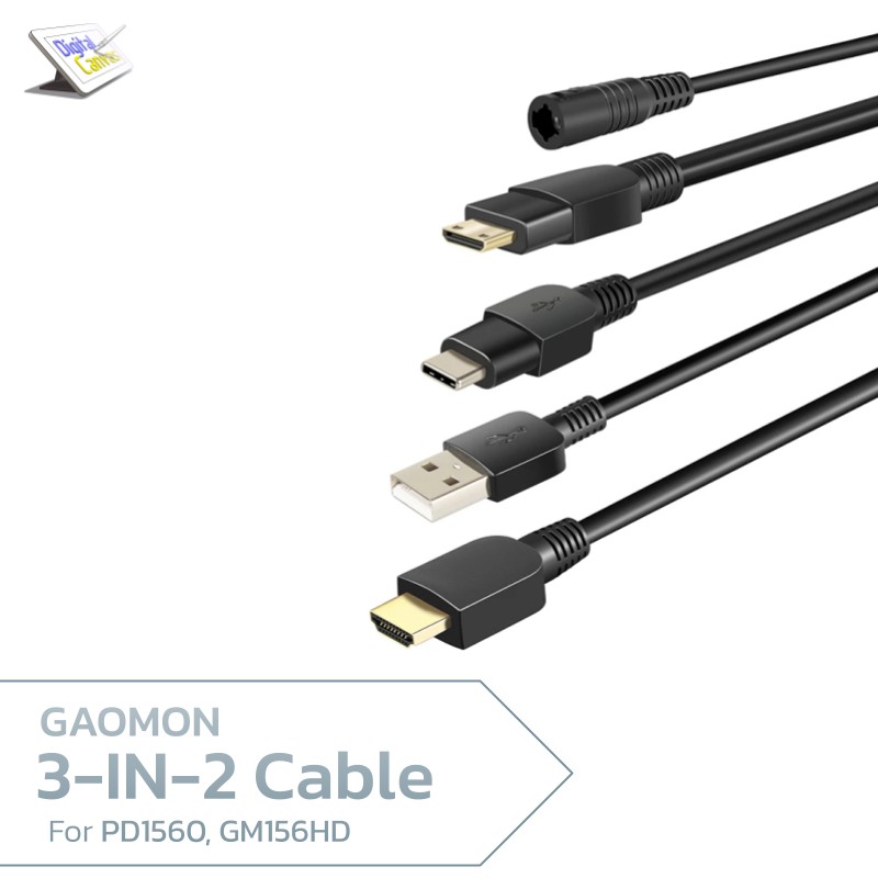 สายสัญญาณสำหรับจอวาดภาพ 3-in-2 Cable for GAOMON PD1560 / PD1561 ...