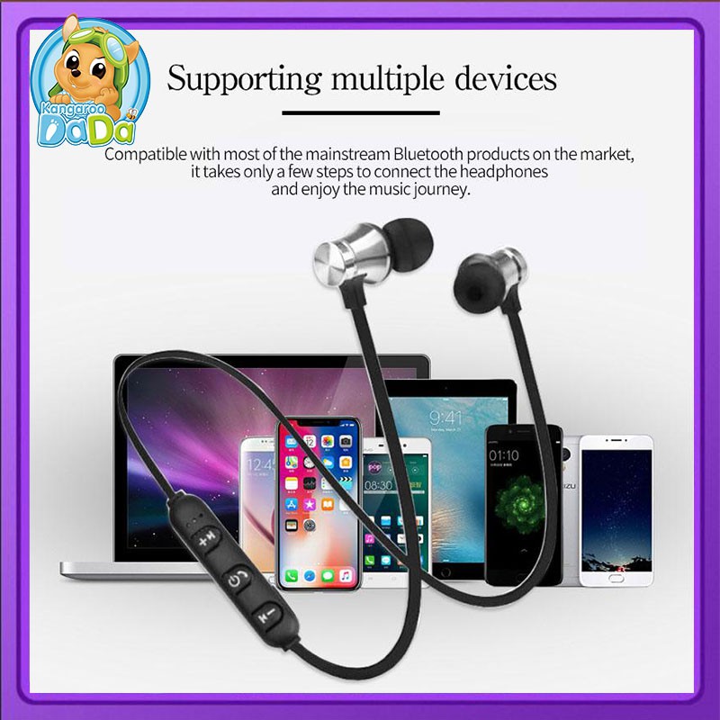 Xt11 หูฟังอินเอียร์ ชนิดบลูทูธ มีแม่เหล็ก คล้องคอได้ แนวสปอร์ต Shopee 5622