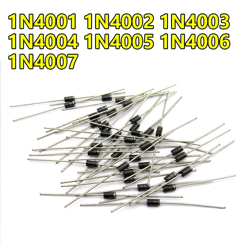 100pcs Rectifier Diode DO-41 1N4001 1N4002 1N4003 1N4004 1N4005 1N4006 1N4007 | Shopee Thailand