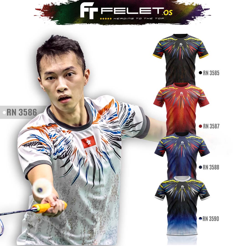 Felet Graphic Collection RN-3585,3586,3587,3588 และ 3588 เสื้อแบดมินตัน | Shopee Thailand