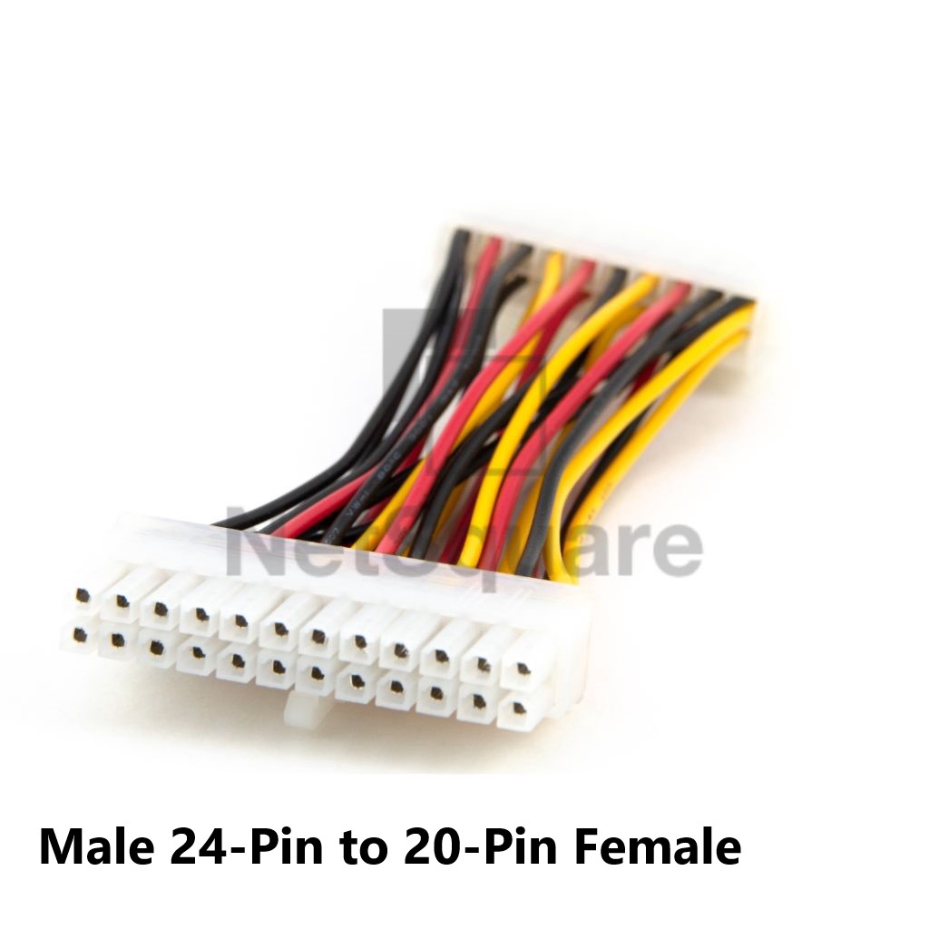 24 Pin ATX Male to 20-Pin Female Mainboard Motherboard Power Supply ...