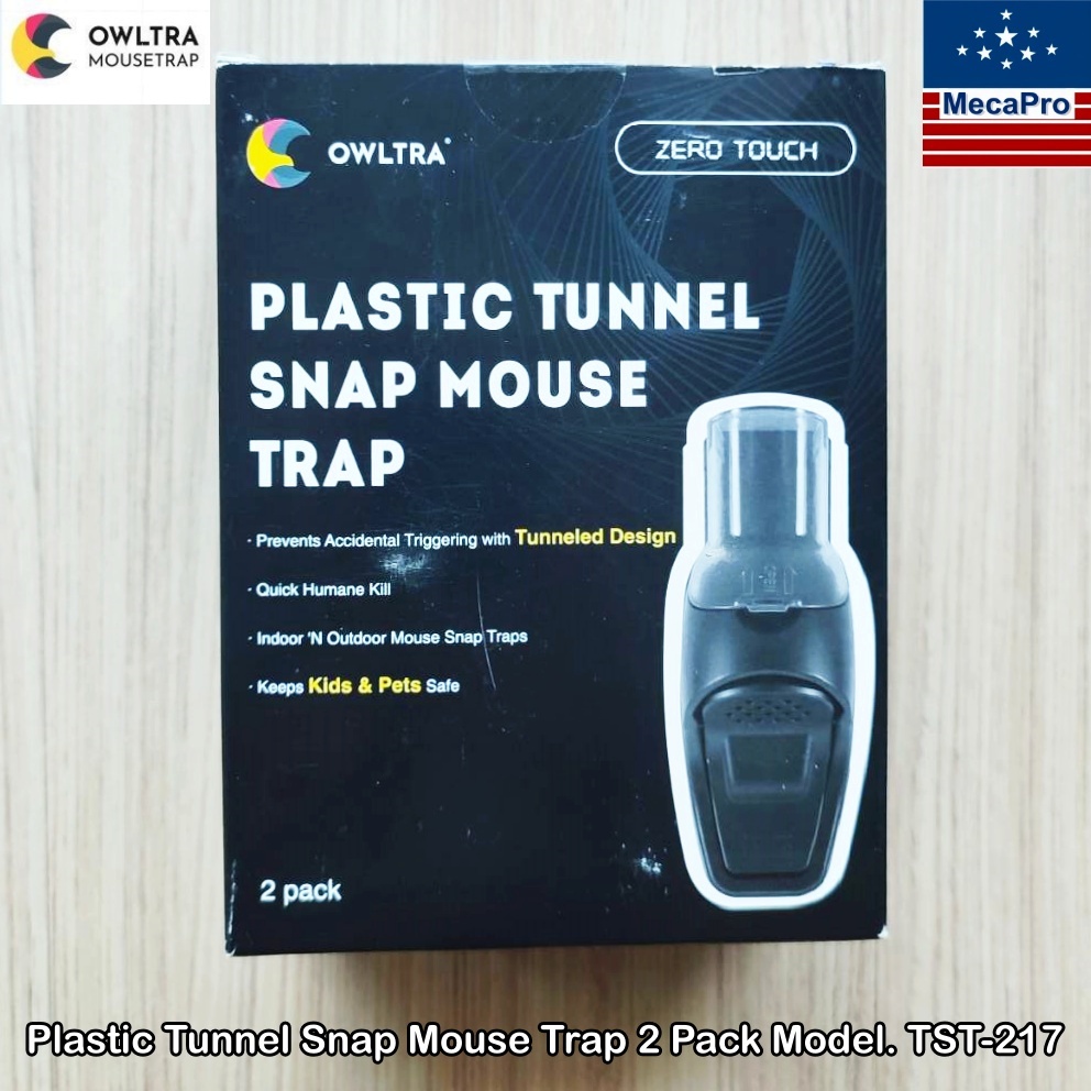 OWLTRA® Plastic Tunnel Snap Mouse Trap 2 Pack Model. TST-217 อุปกรณ์ดักหนูแบบสปริงพร้อมฝาครอบ แพ ...