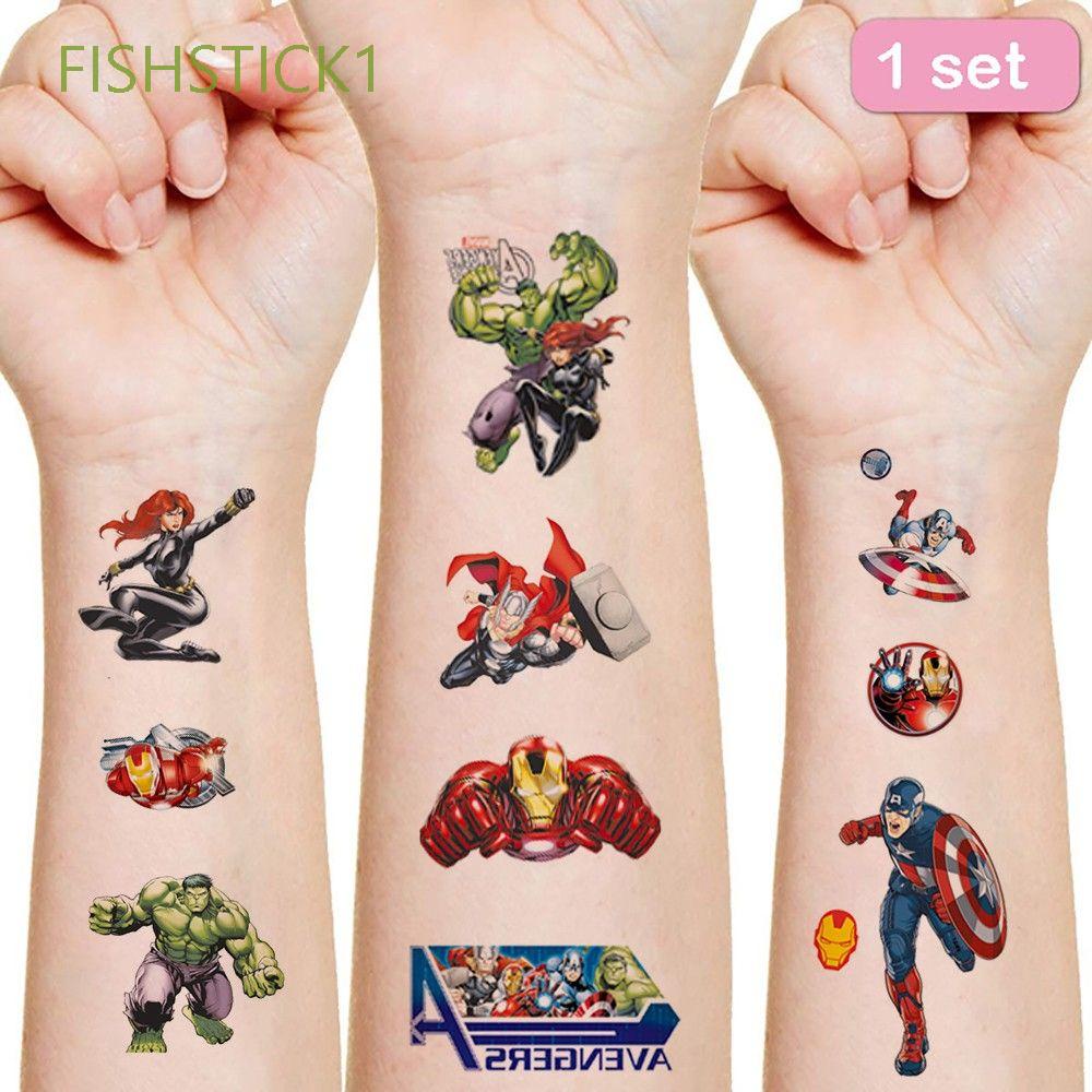 FISHSTICK1 1 Sheet Iron Man Stickers Party Stationery Sticker Spiderman ...