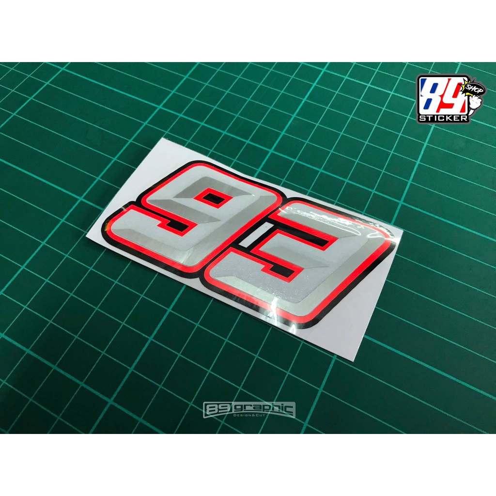 สติกเกอร์ 93 3Mสะท้อนแสง สำหรับแปะมอไซค์ ขนาด 10cm. | Shopee Thailand