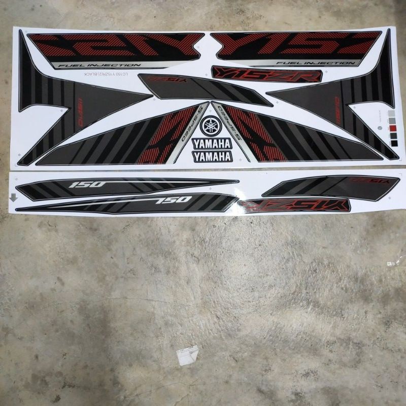 สติกเกอร์ติดตัวถัง ลายทาง (2) yamaha y15zr y15 lc150 batman merah purba ...