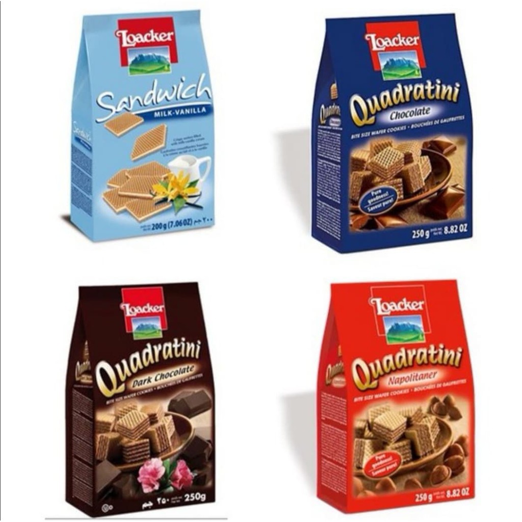 Loacker Quadratiniมี4 รสชาติ | Shopee Thailand