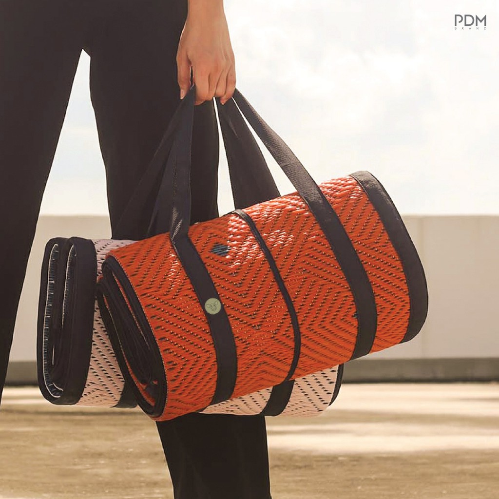 PDM เสื่อพับอเนกประสงค์ NikNik ลาย Ease (Orange-Indigo) Size M 120x180 ...