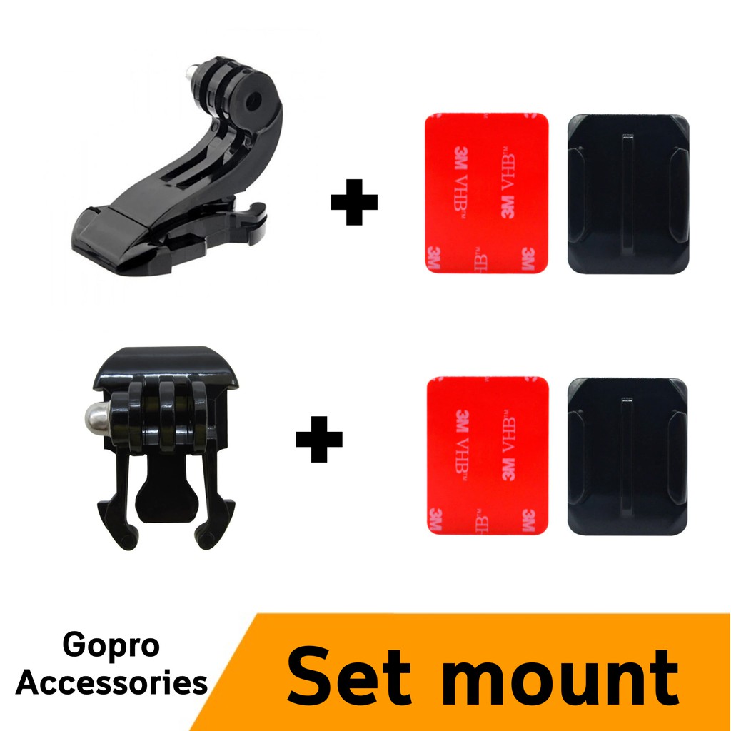 Helmet Curved Surface & Mount ( 3M Sticker)พร้อมส่ง สำหรับกล้องแอคชั่น ...