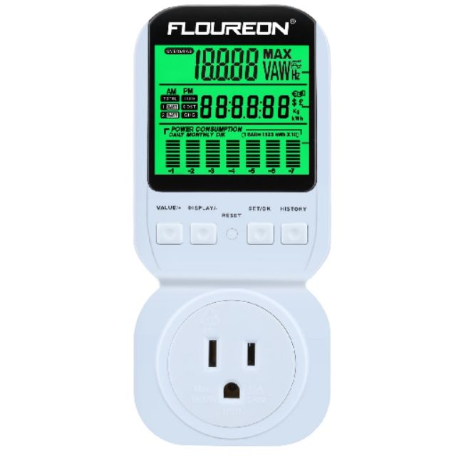 Floureon Smart Electricity Usage Monitor Power Meter (US Plug) เครื่อง ...