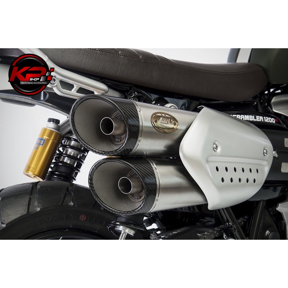 ท่อ ZARD FOR TRIUMPH SCRAMBLE 1200 SLIP ON ปลายคาร์บอน | Shopee Thailand