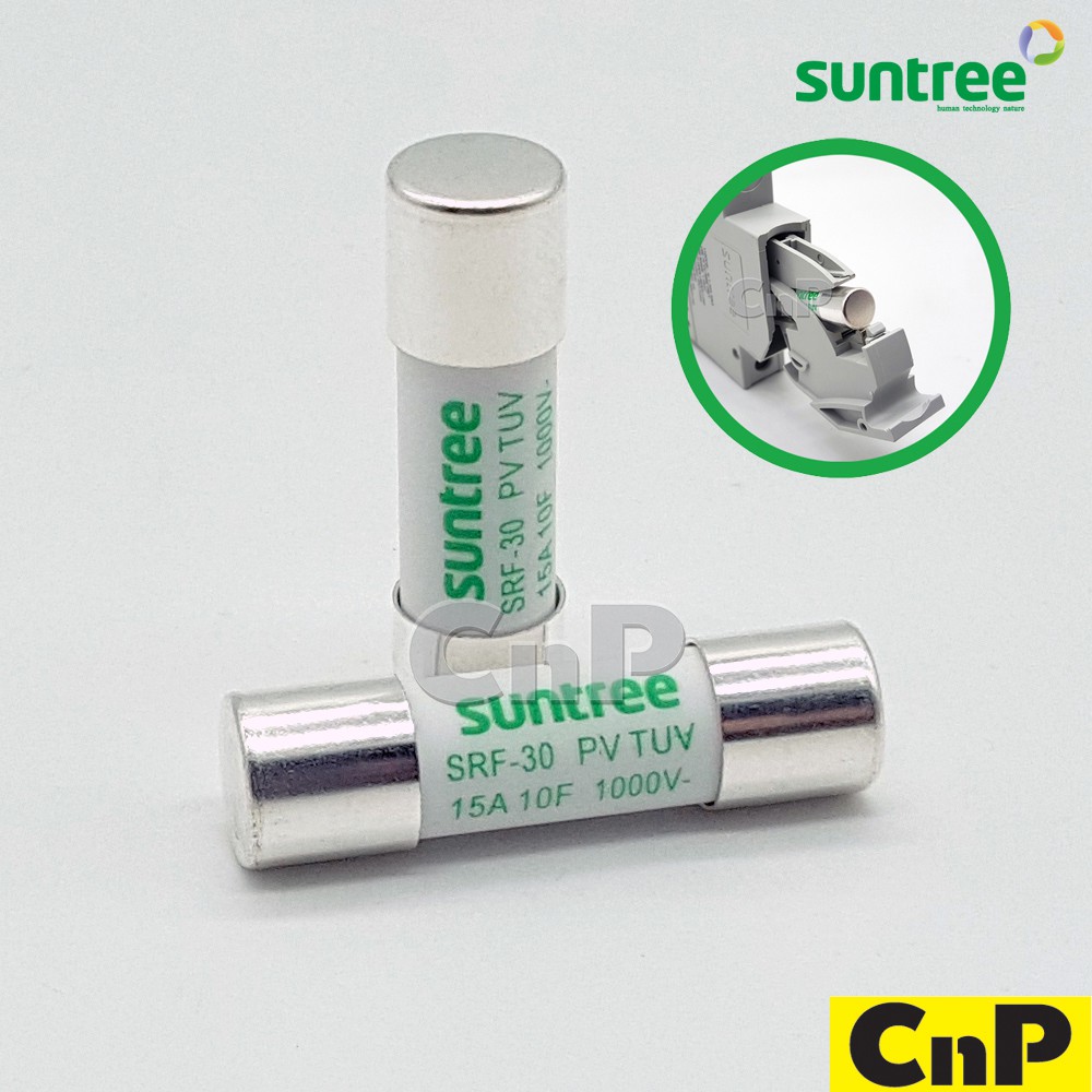 suntree DC Fuse รุ่น SRF-30 1000V 15A , 32A - ลูกฟิวส์ โซล่าเซลล์ ...