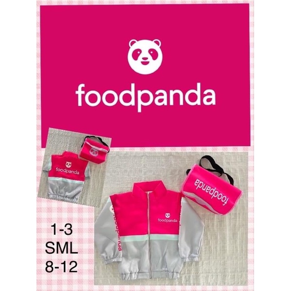 เสื้อแจ๊คเก็ตเด็ก foodpanda #แถมฟรีกระเป๋า | Shopee Thailand