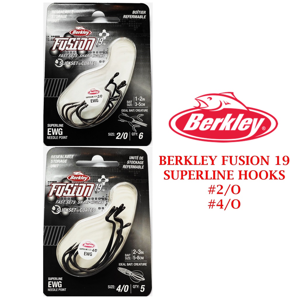 BERKLEY FUSION 19 SUPERLINE HOOKS EWG คมแข็งทะลุทะลวง | Shopee Thailand