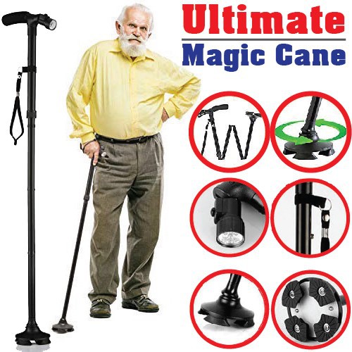 Magic Cane ไม้เท้า ไม้เท้าช่วยพยุง ไม้เท้าคนแก่ ไม้เท้าพับเก็บได้ ปรับ ...