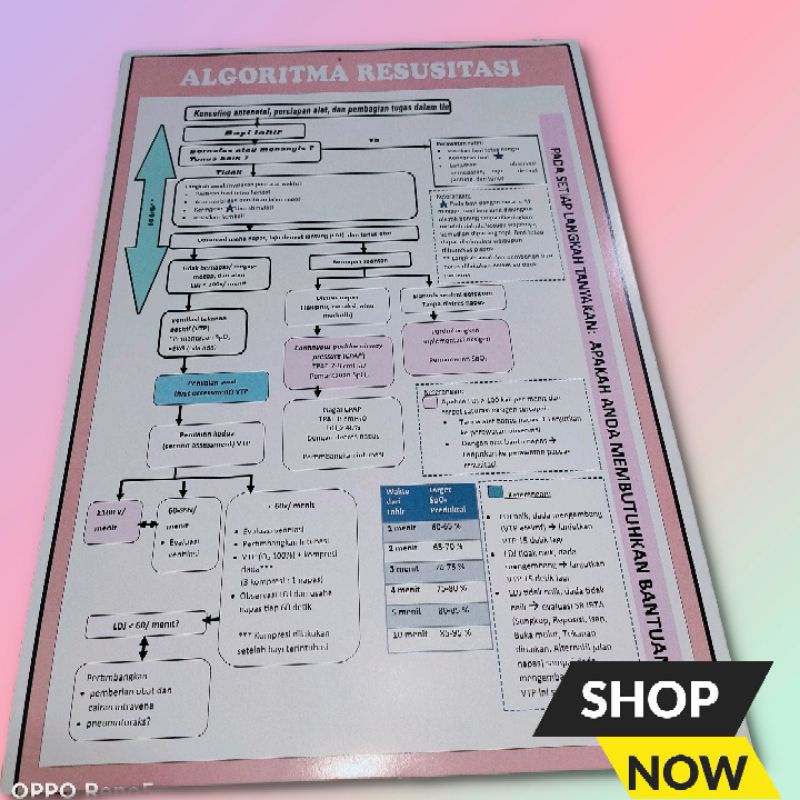 โปสเตอร์ Resuscitation Algorithm ใหม่ 2023 | Shopee Thailand