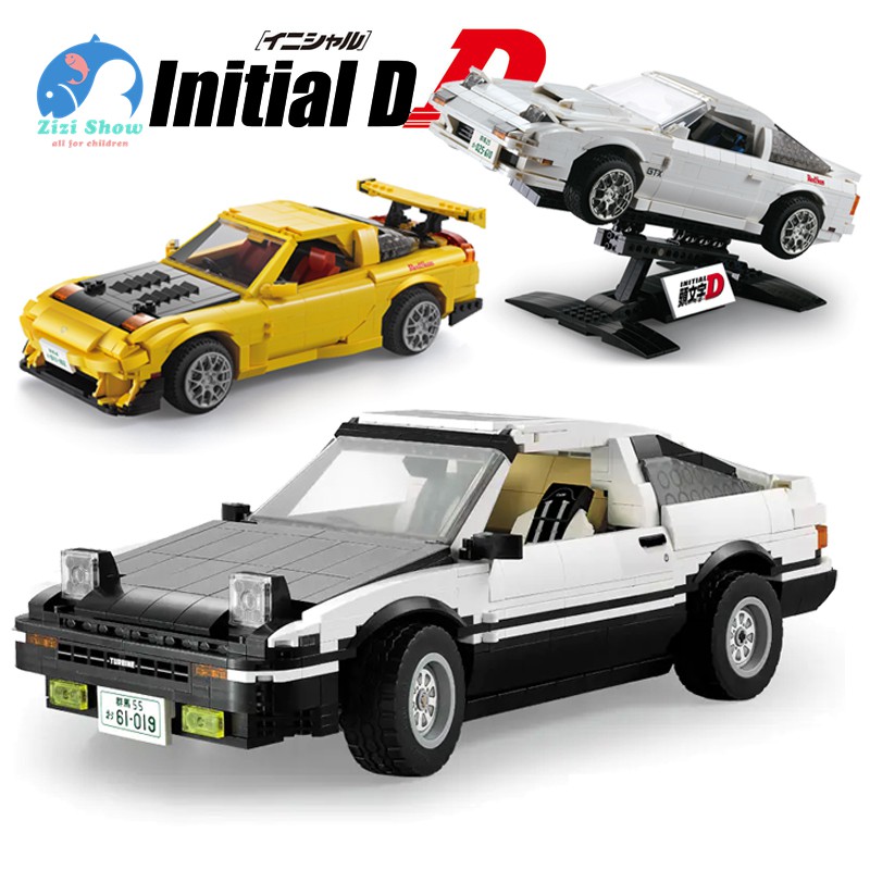 LEGO 1: 12 Racing Building Blocks Model Head Text D Drift AE86 UtSG ...