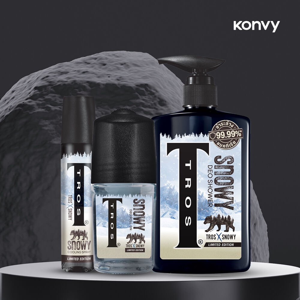 TROS Roll On ทรอส โรลออนระงับกลิ่นกายสำหรับผู้ชาย 45ml (Fuel Zinc/Cool Sport/Clear Ultra Cool ...