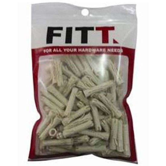 ANCHOR & SCREW #7 FITT PL 10EA พุ๊กอิฐมวลเบาพร้อมสกรู FITT เบอร์7 10ชิ้น พุ๊ก อุปกรณ์ยึดติด ...