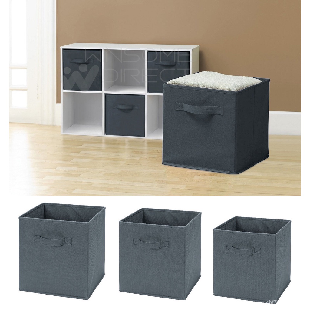Folding Square Storage Utility Box Fabric Cube Drawer Organizer Cloth ...