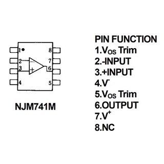 NJM741M NJM741 741 IC ชิพ SMD Opamp ออปแอมป์ ยี่ห้อ JRC | Shopee Thailand
