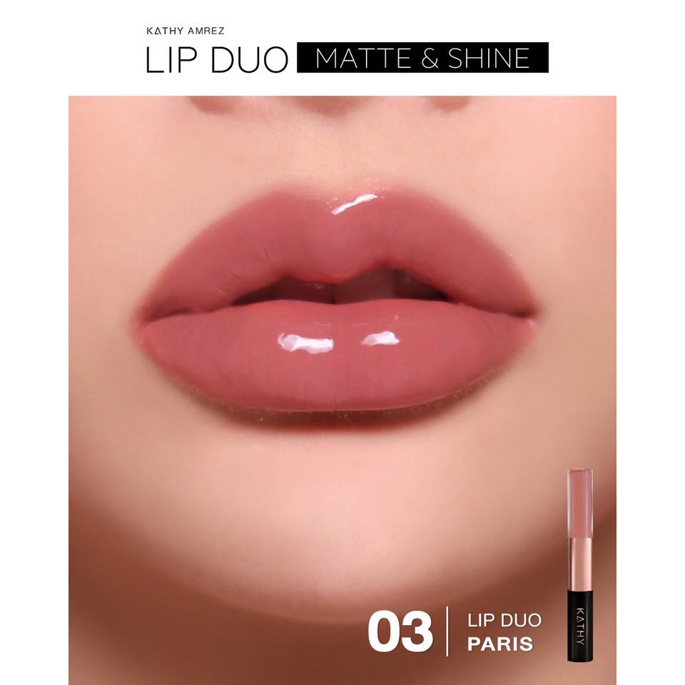 KATHY AMREZ LIP DUO MATTE & SHINE ลิปดูโอ (1ชิ้น) | Shopee Thailand