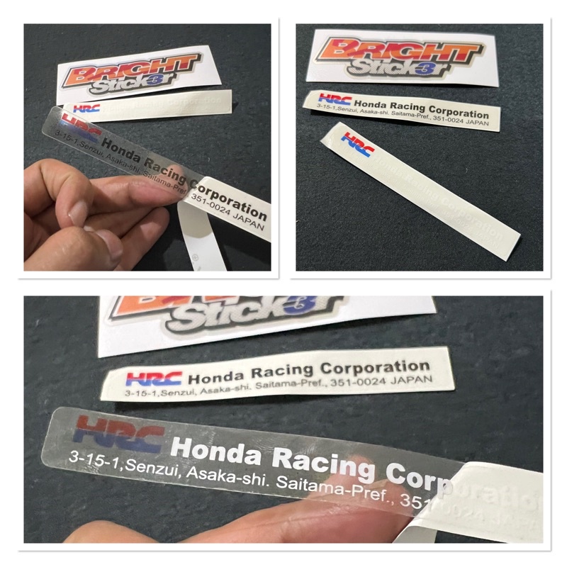 Hrc HONDA RACING CORPORATION STICKER (Unit) | Shopee Thailand