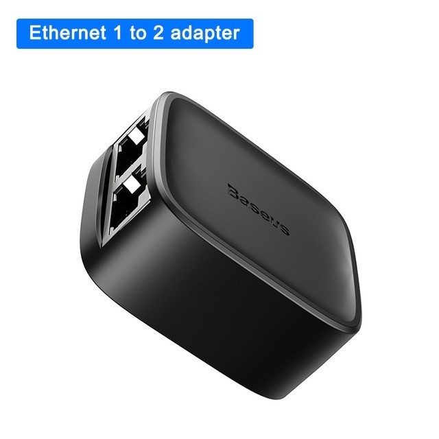 BASEUS USB-HUB High Speed หัวต่อสาย Lan 1 to 2 Network Splitter Adapter ...