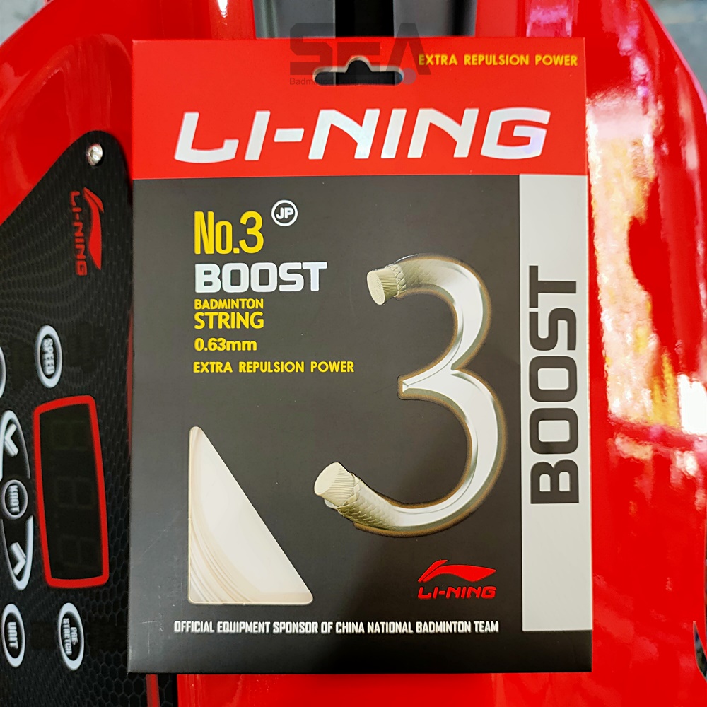 LI-NING เอ็นแบดมินตัน รุ่น No.3 Boost (0.63 mm) Extra Repulsion Power ...