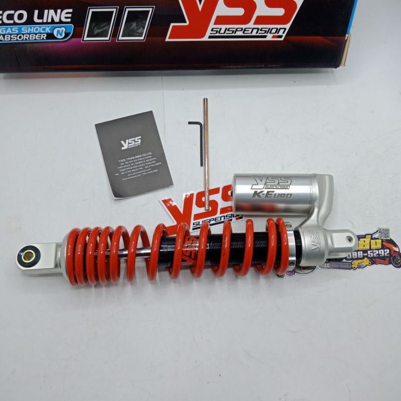 โช้คหลัง (YSS) K-EURO LAMBRETTA\V125'19(345mm.) สีดำ/แดงBLACK/RED/HTรหัสสินค้าOK302-345T-02-859 ...