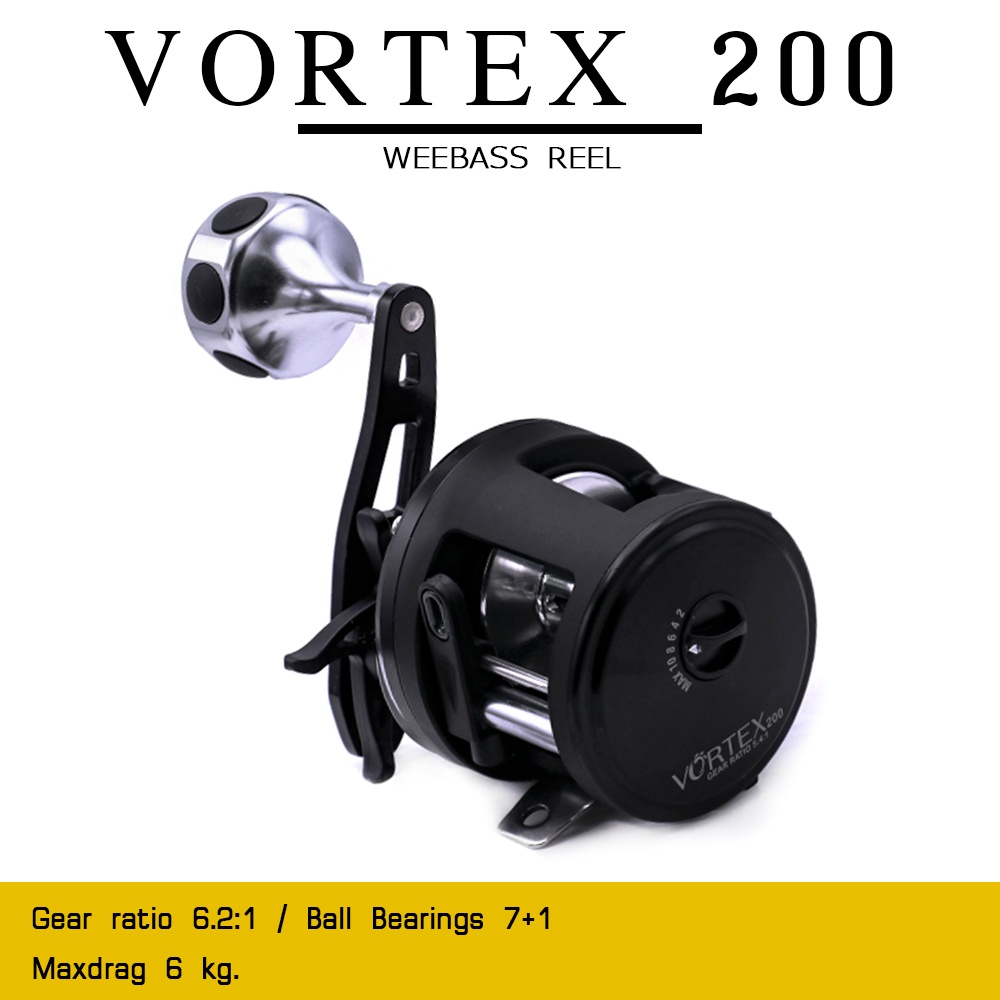 อุปกรณ์ตกปลา WEEBASS รอก - รุ่น VORTEX เบอร์ 200/201 (สีดำ) รอกตกปลา รอกเบท รอกกลม | Shopee Thailand