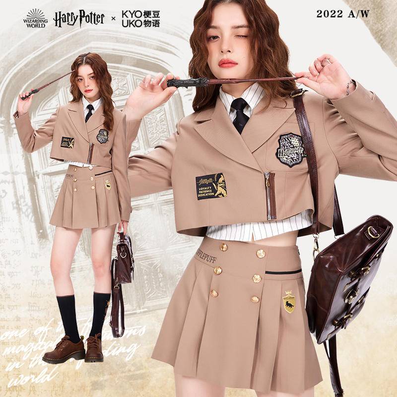 Kyouko Harry Potter Jk Uniform Short Blazer Suit Cropped Top เบลาเซอร์สั้น เสื้อสูทแฮร์รี่