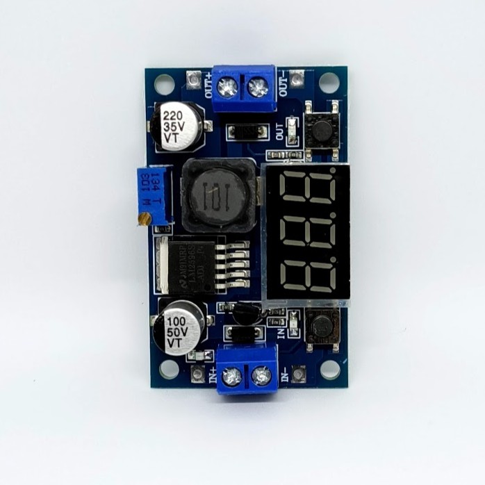 โมดูลลดแรงดัน Step Down Buck Converter LM2596 LM 2596 3A with LED Volt ...