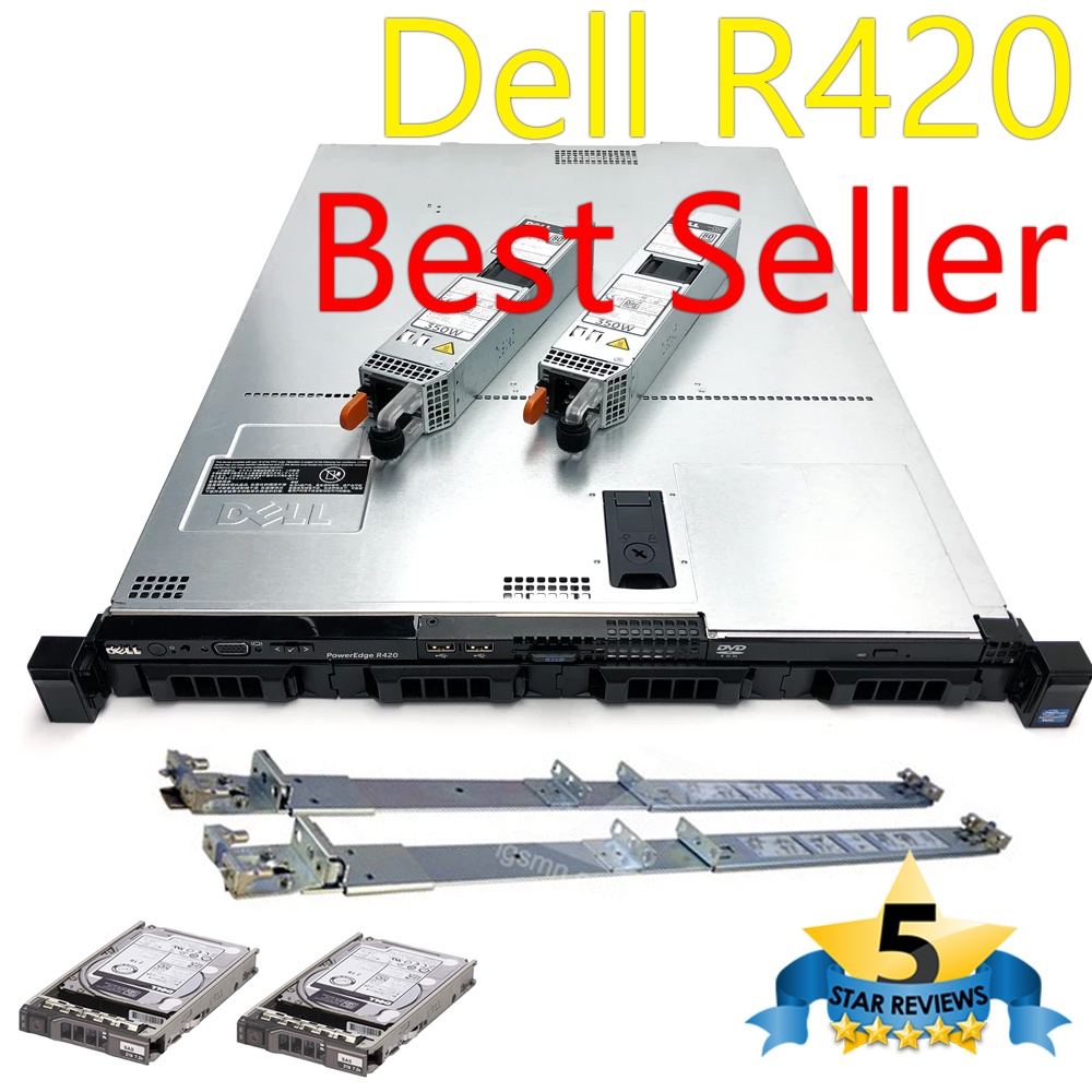 (ส่งฟรี รับประกัน 1 ปี ออก vat ได้) Server Dell R420 CPU E5-2420*2/E5 ...