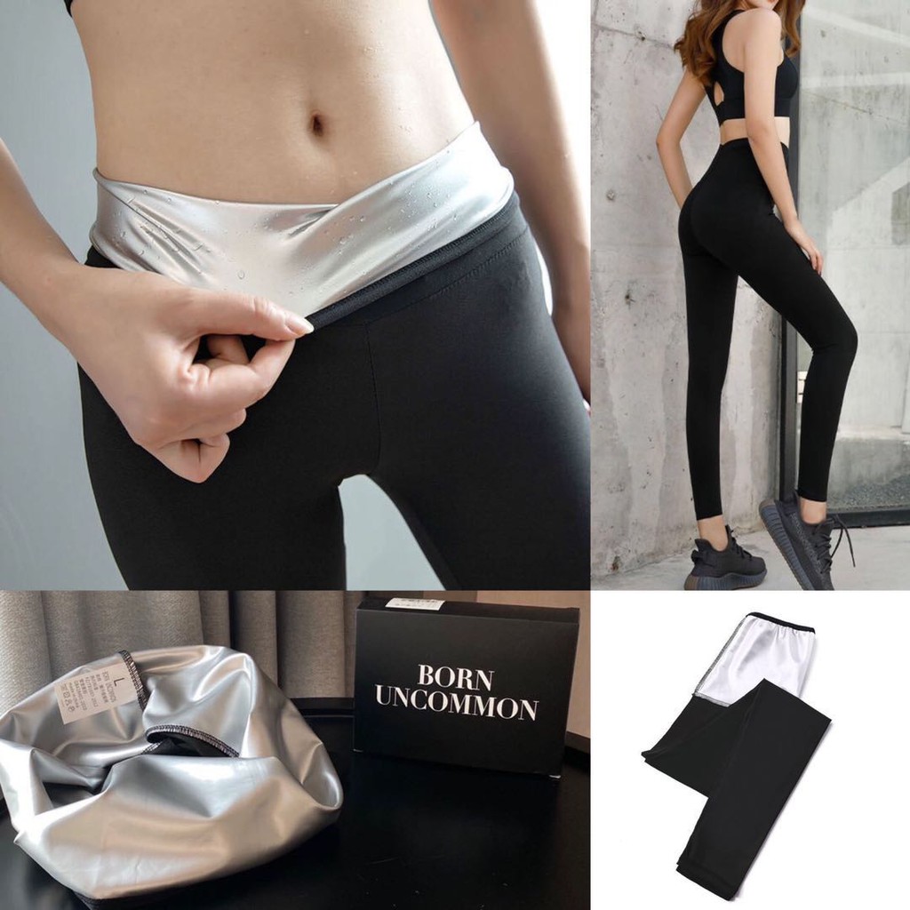 💦ส่งไวจากไทย🔥Born Uncommon🔥กางเกงรีดไขมันลดพุงขายาว กางเกงระเบิดเหงื่อ ...