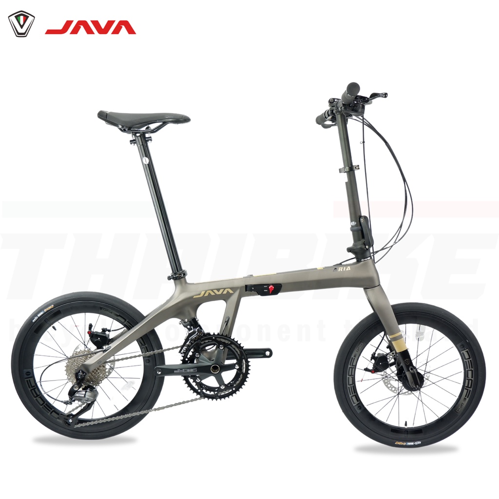 จักรยานพับได้คาร์บอนแท้ JAVA ARiA 18sp น้ำหนักเบา พับได้ Full Carbon FoldingBike | Shopee Thailand