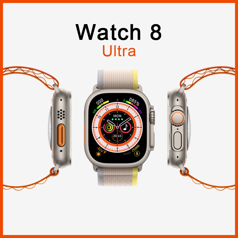 นาฬิกาข้อมือสมาร์ทวอทช์ Watch 8 ULTRA GS8 หน้าจอแยก การ์ดโทรศัพท์ รีโมต ...