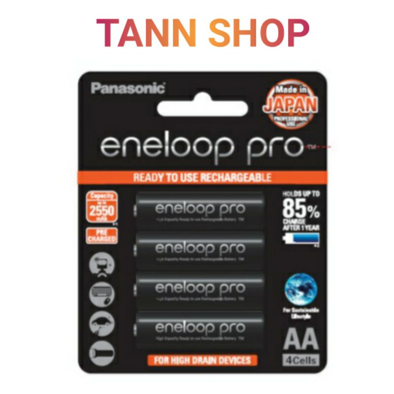 Panasonic Eneloop Pro Rechargeable Battery Aa 2550 Mah ถ่านชาร์จ แพค 4