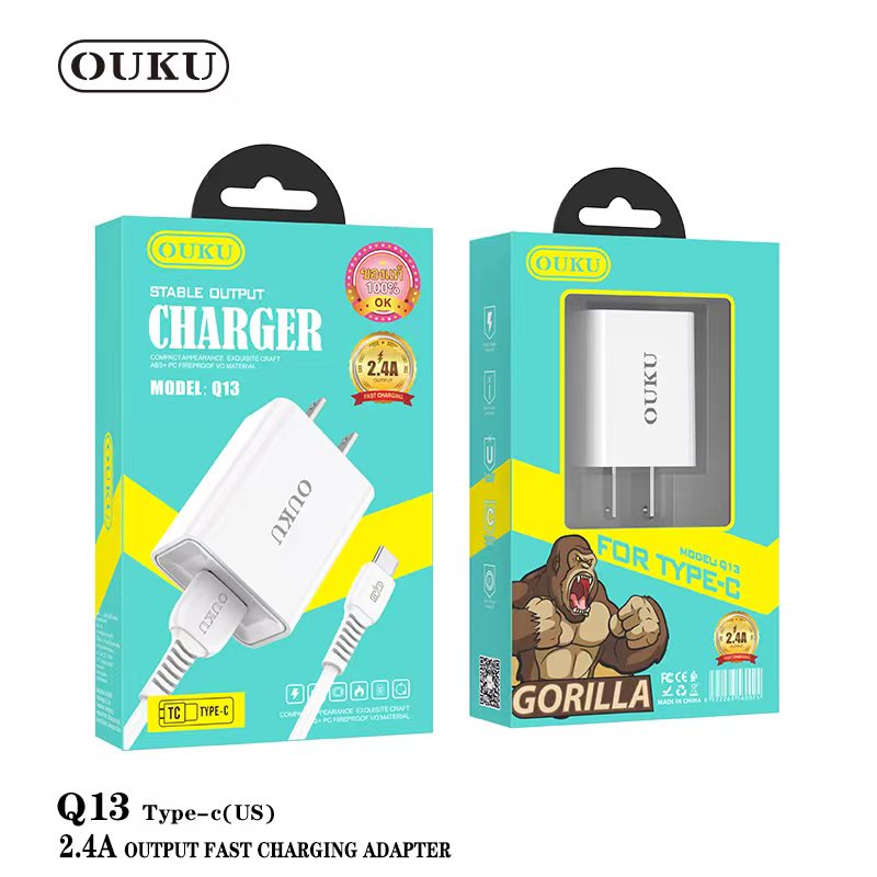 ถูกที่ส OUKU Q13 สายชาร์จพร้อมปลั๊ก ชาร์จเร็ว Charger Set Fast Charging 2.4A ชาร์จไวจ่ายไฟแรง ...