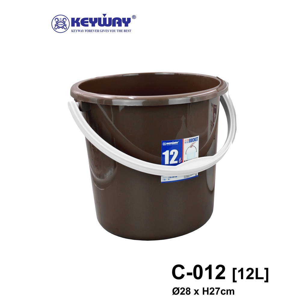 Keyway รุ่น CB-012 / C-012 ถังน้ำ 12ลิตร สีใหม่ 2024 (ถังน้ำพลาสติก มีหูหิ้ว - Bucket 12L ...