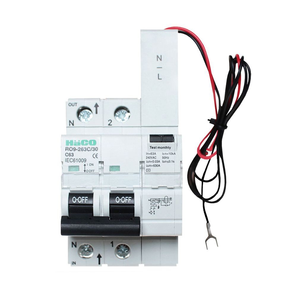 Breaker MAIN BREAKER HACO RCBO 63A RO9-263C/30 Circuit breaker ...