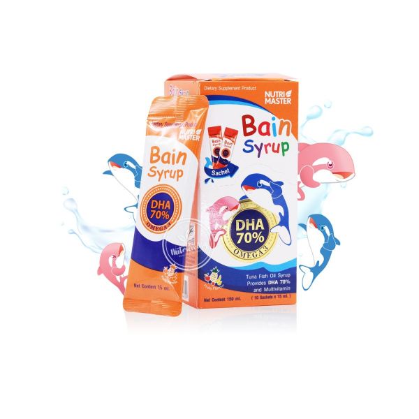 Bain Syrup DHA 70% 150 ml เบนไซรัป nutrimaster มีวิตามินซีและวิตามินรวม | Shopee Thailand