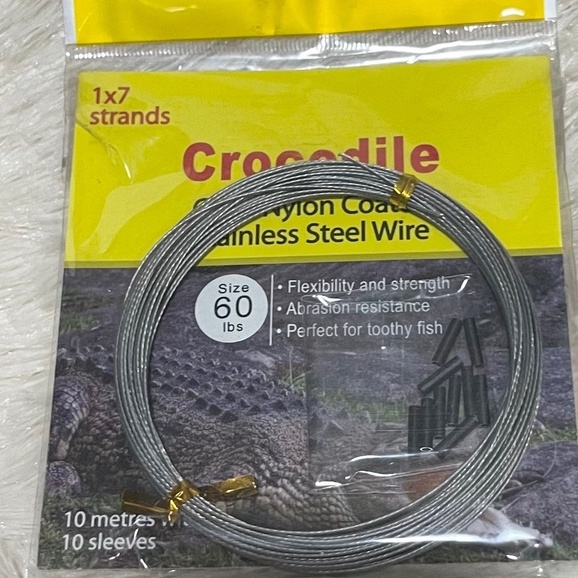 ลวดแข็ง ตราจระเข้ ซองเหลือง Hard Single Strand Stainless Steel Wire ...