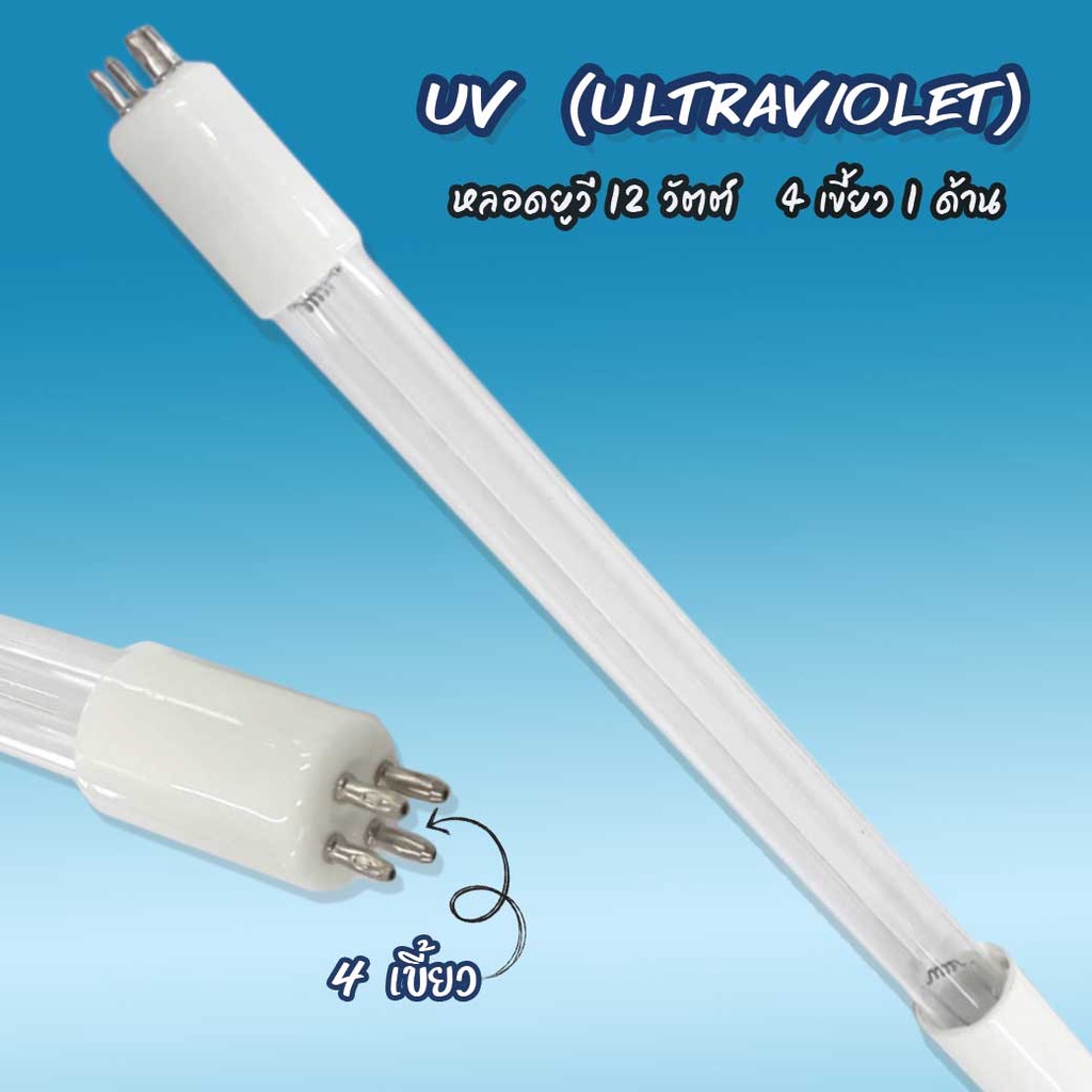 หลอด UV 12 Watts (4 เขี้ยว 1 ด้าน) | Shopee Thailand