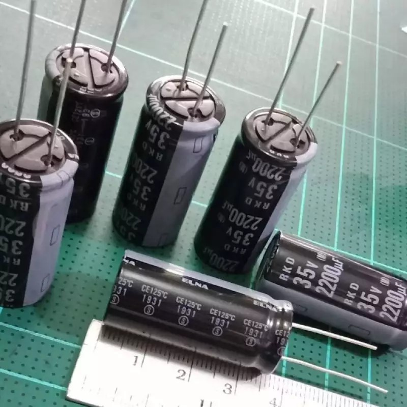 Capacitor 2200UF 35V ELNA 125C ขนาด16x36mm แท้-ใหม่จากโรงงาน แพ็ค 10ตัว ...