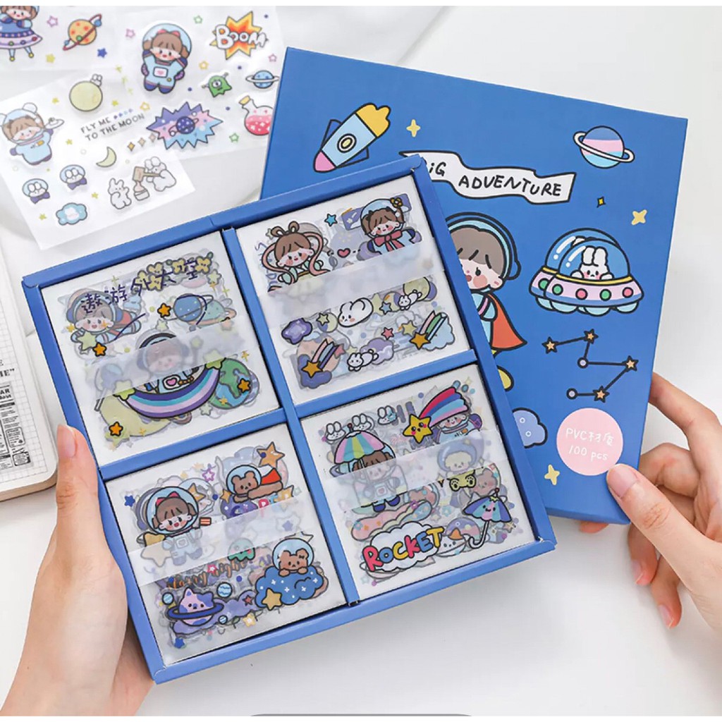 🌻HIKY DISING🌻 สติ๊กเกอร์ 🧡 Sticker ชุด PVC น่ารักกันน้ำ ตกแต่ง ไดอารี่ ...