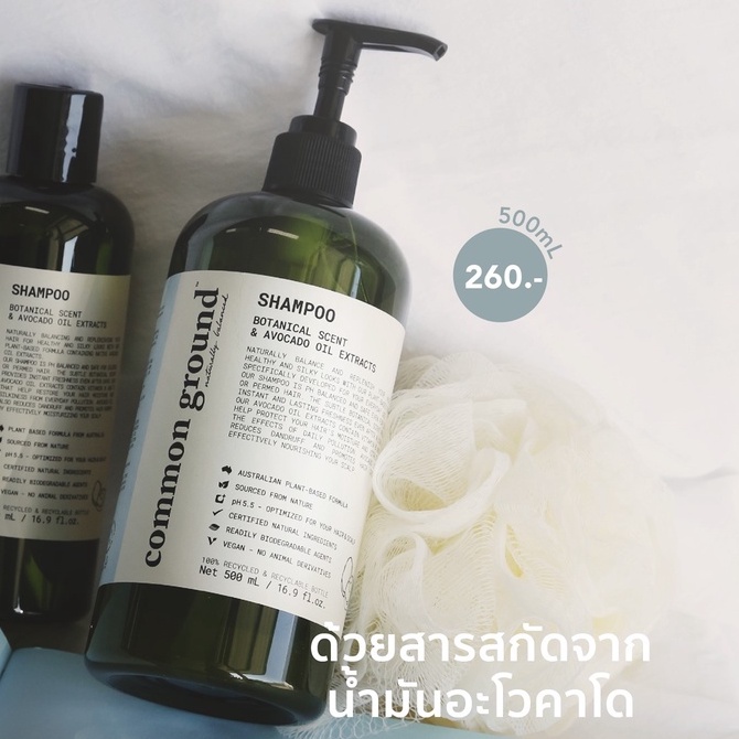 Common Ground Shampoo / Conditioner 500ml | Shopee Thailand