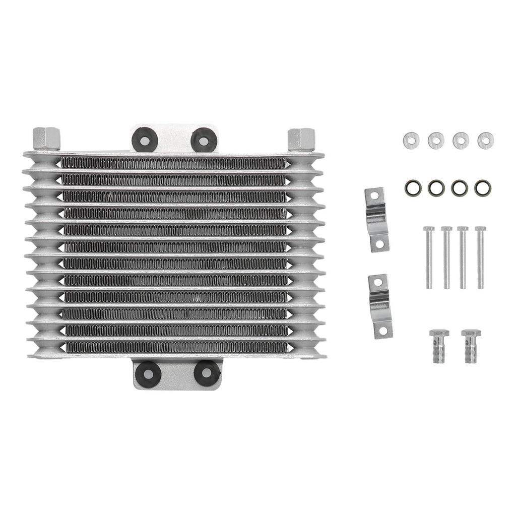arizona329 Radiator Engine Oil Cooler Aluminium Alloy Silver Universal ...