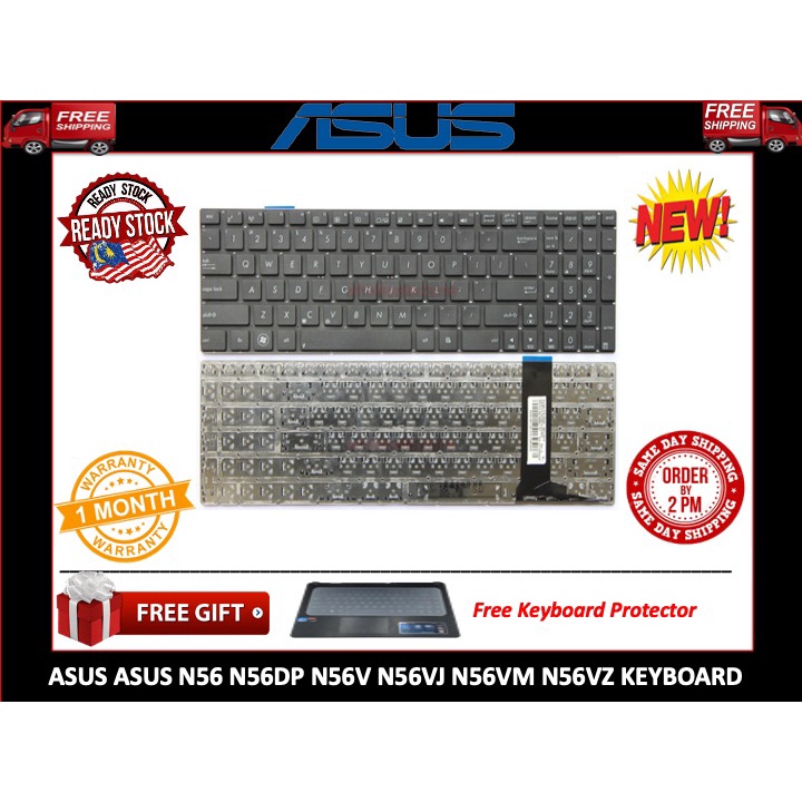 คีย์บอร์ดแล็ปท็อป US สําหรับ ASUS N56 N56DP N56V N56VM N56VJ N56VZ ...