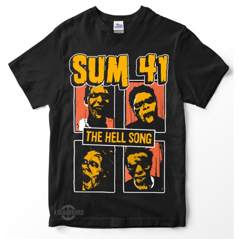 เสื้อยืด พิมพ์ลาย SUM41 THE HELL SONG Premium sum 41 สไตล์พังก์ เรียบ ...