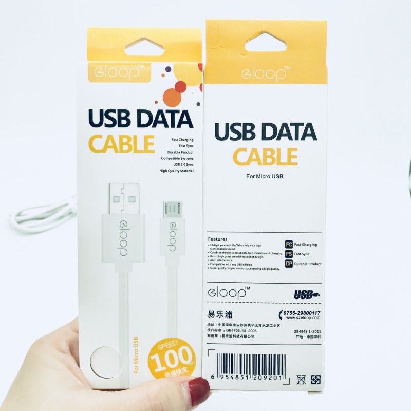 สายชาร์จ eloop USB Data Cable ของแท้ | Shopee Thailand